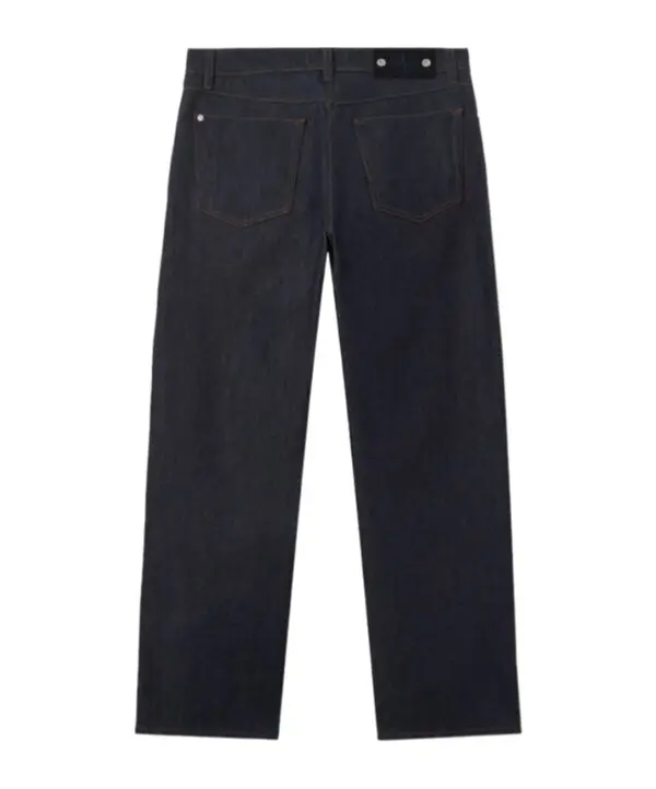 Stone Island Straight Leg Jeans With Logo Patch - Blue Raw