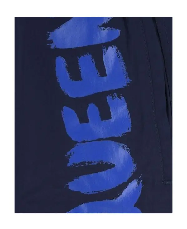 Alexander McQueen Graffiti Logo Swim Shorts - Blue