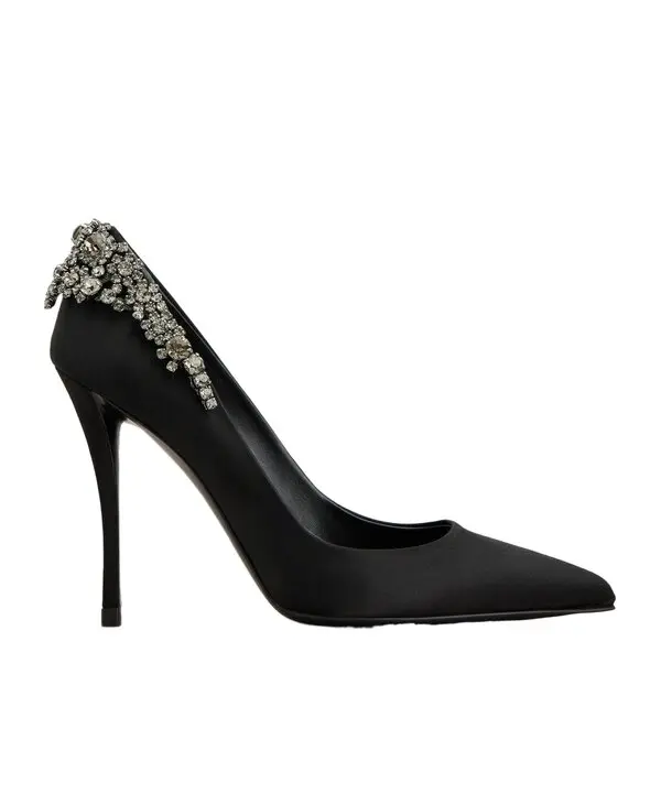 ROGER VIVIER Efflorescence Crystal Embellished Satin Pumps