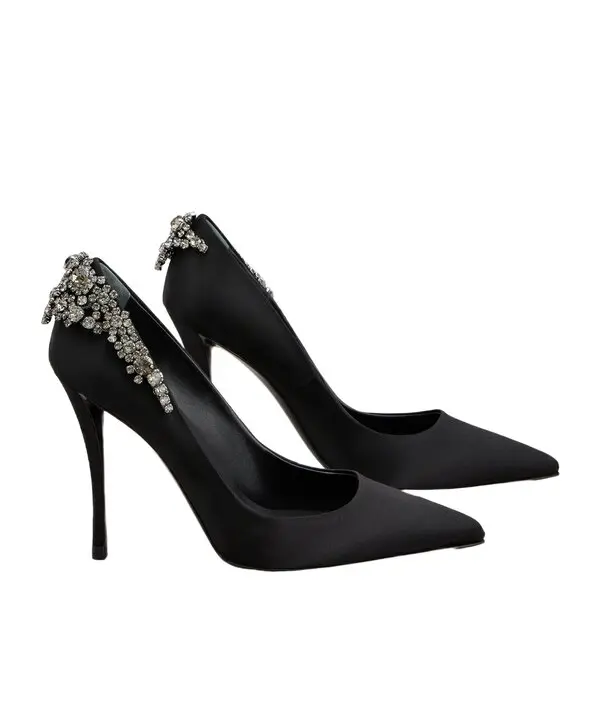 ROGER VIVIER Efflorescence Crystal Embellished Satin Pumps
