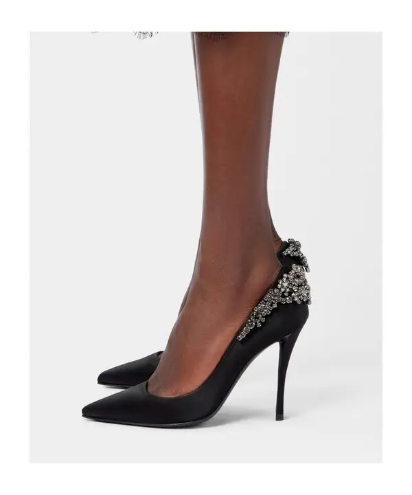 ROGER VIVIER Efflorescence Crystal Embellished Satin Pumps