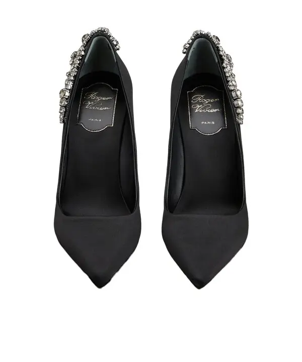 ROGER VIVIER Efflorescence Crystal Embellished Satin Pumps