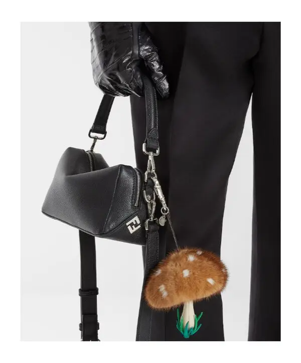 Fendi Mushroom Charm Bag Accessory - Brown