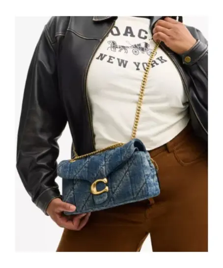 COACH Tabby Quilted Denim Shoulder Bag - Deep Indigo