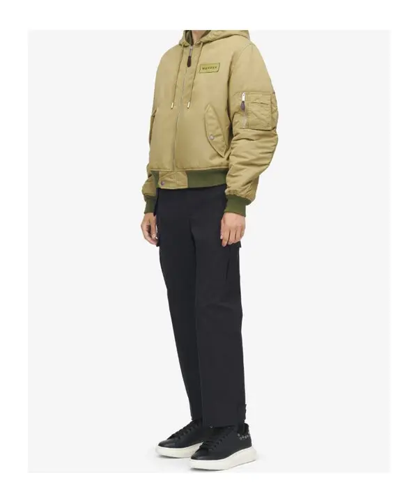 Alexander McQueen Hooded Bomber Jacket - Light Brown