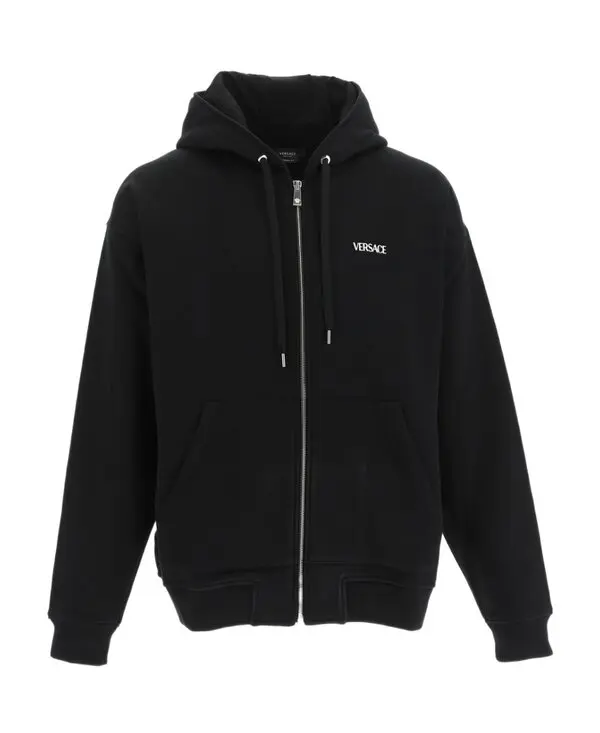 Versace Logo-print Zip-fastening Hoodie