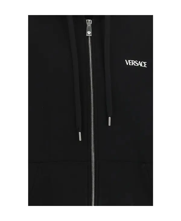 Versace Logo-print Zip-fastening Hoodie