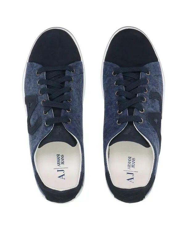 Emporio Armani Logo Low-top Sneakers - Blue