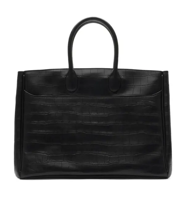 Burberry Rocking Embossed Medium Tote Bag - Black
