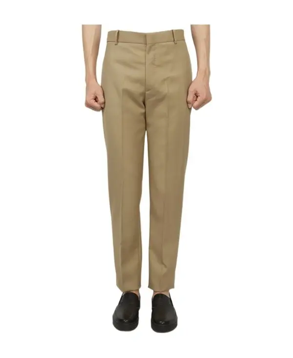 Alexander McQueen Pressed-crease Slim-cut Trousers - Brown