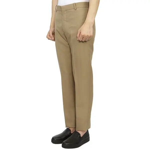 Alexander McQueen Pressed-crease Slim-cut Trousers - Brown