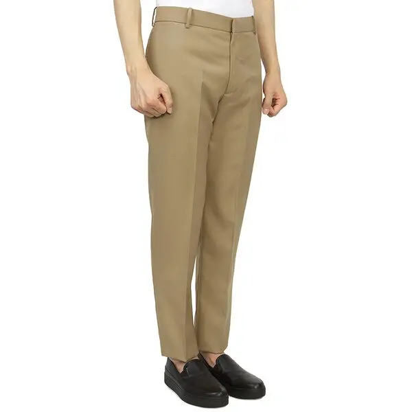 Alexander McQueen Pressed-crease Slim-cut Trousers - Brown