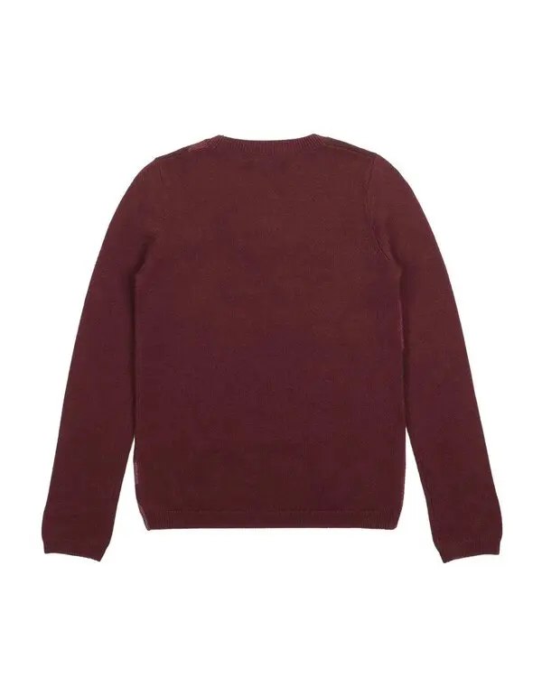 Burberry Round Neck Long-sleeved Pullover - Red