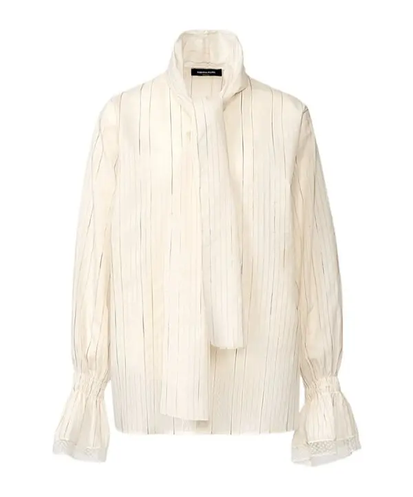 Fabiana Filippi Striped Lace-trim Shirt - No