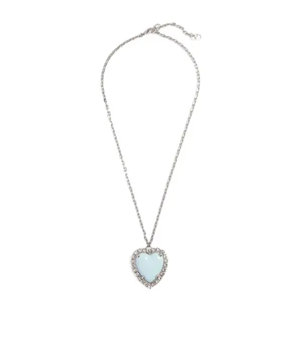 Valentino Garavani Coeur Hyperbole Embellished Necklace - Gray
