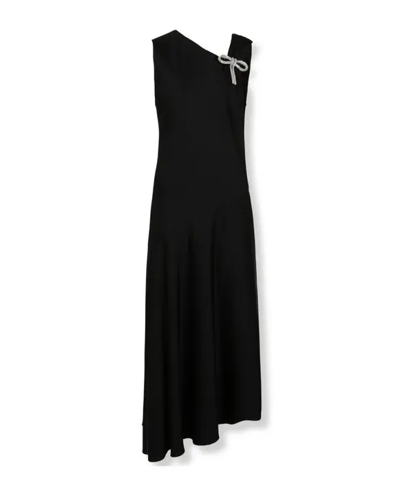JIL SANDER Asymmetrical Satin Evening Dress