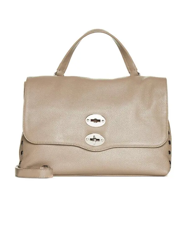 ZANELLATO Flap Leather Shoulder Bag - Nude