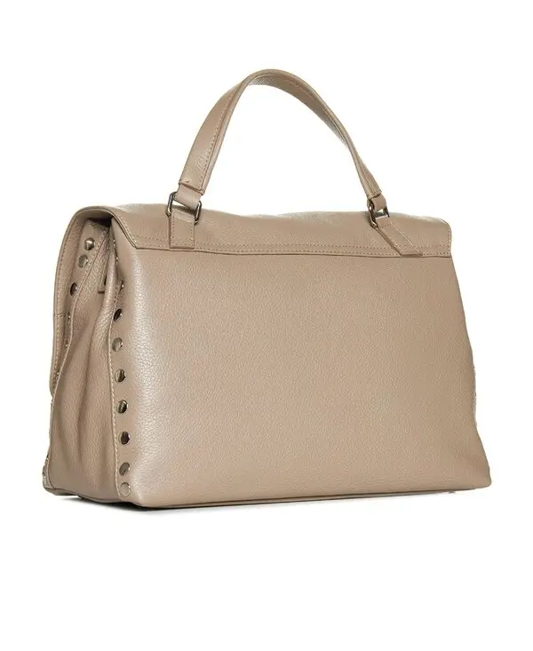 ZANELLATO Flap Leather Shoulder Bag - Nude
