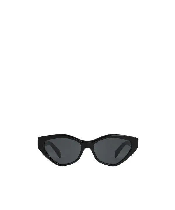 Celine Triomphe Acetate Cat Eye Sunglasses - Black
