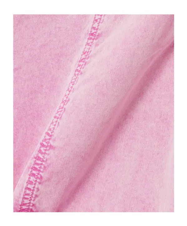 Attico Paneled Low-rise Wide-leg Jeans - Pink
