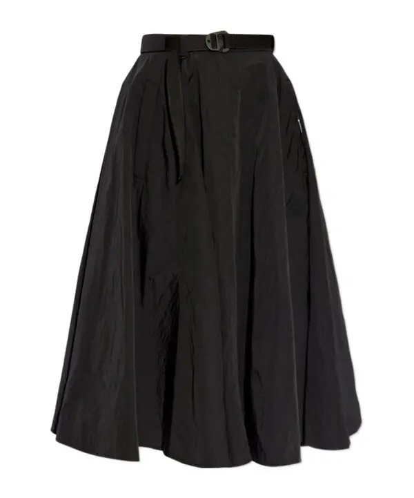 Moncler Belted Flared Midi Skirt