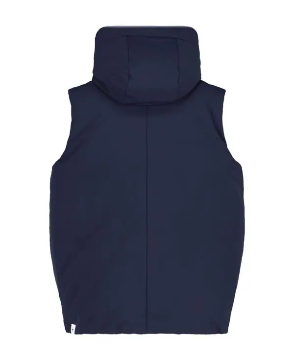 JIL SANDER Zip-up Hooded Vest - Blue