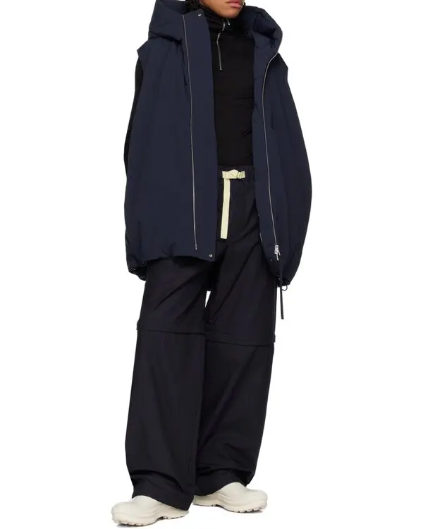 JIL SANDER Zip-up Hooded Vest - Blue