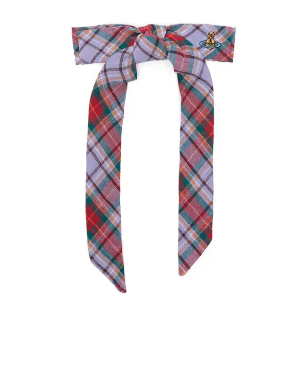 VIVIENNE WESTWOOD Tartan Bow Hair Clip - Multi