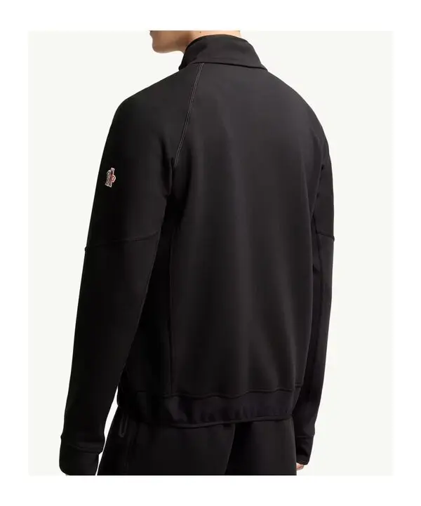 Moncler Logo Zip-up Sweatshirt - Black