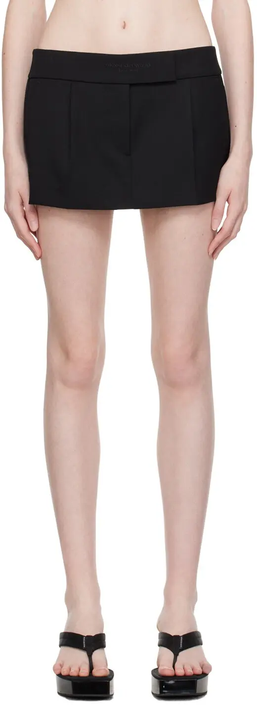 Alexander Wang Logo Embroidered Mini Skort - Black
