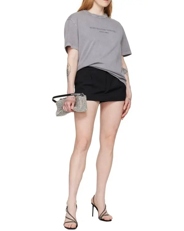 Alexander Wang Logo Embroidered Mini Skort - Black