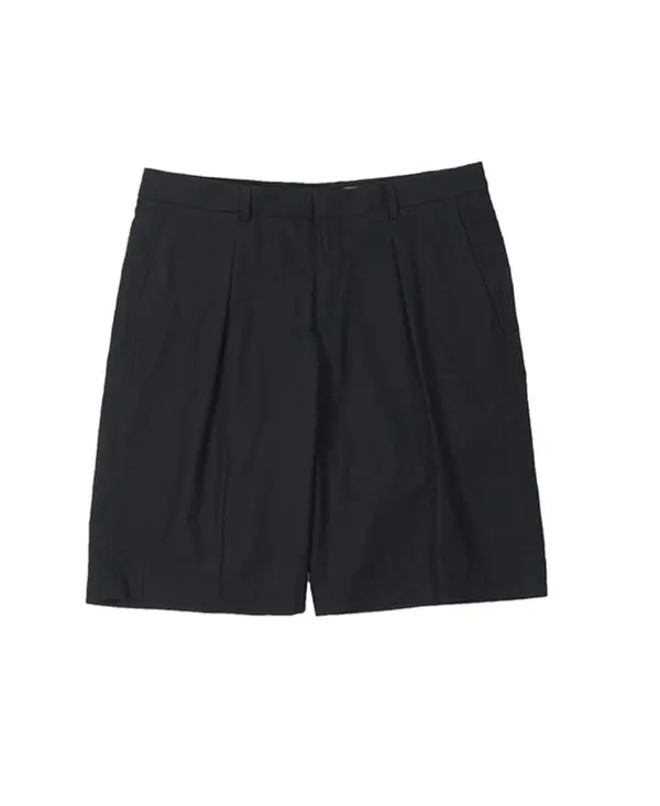 Zegna Dark Blue Straight Shorts - Black