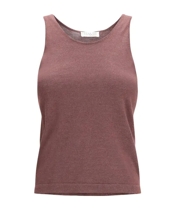 Brunello Cucinelli Scoop Neck Sleeveless Tank Top - Red
