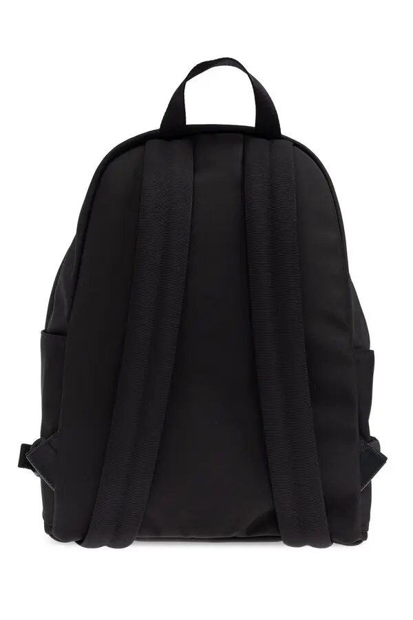 Moncler Logo Patch Zipped Backpack - Black