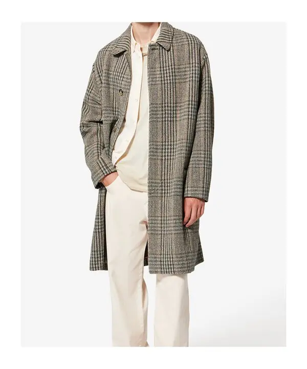 Isabel Marant Étoile Franco Coat In Checked Wool Blend