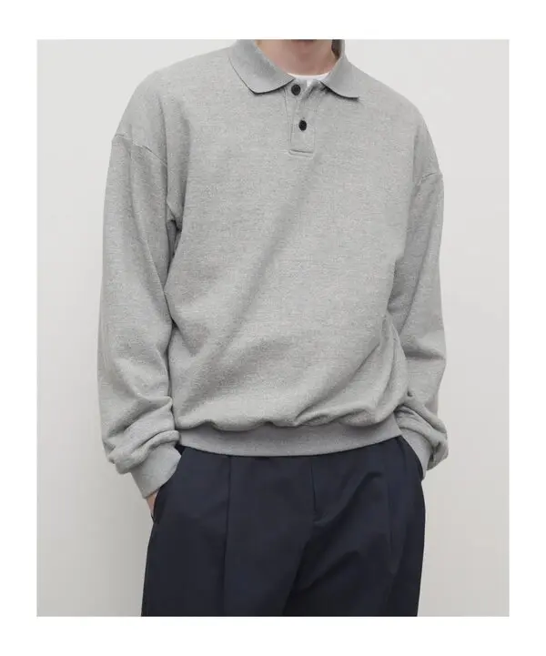 THE ROW Ry Buttoned French-terry Polo Shirt