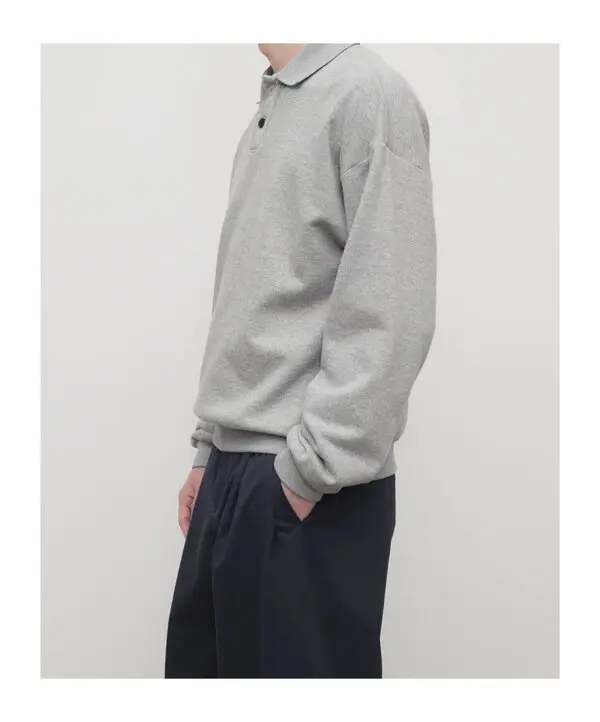THE ROW Ry Buttoned French-terry Polo Shirt
