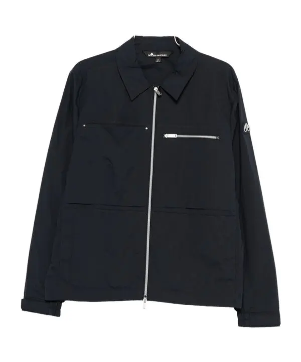Moose Knuckles Collared Zip-up Jacket - Black