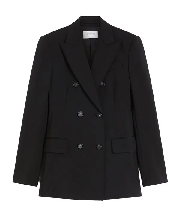Sportmax Double-breasted Tailored Blazer - Black
