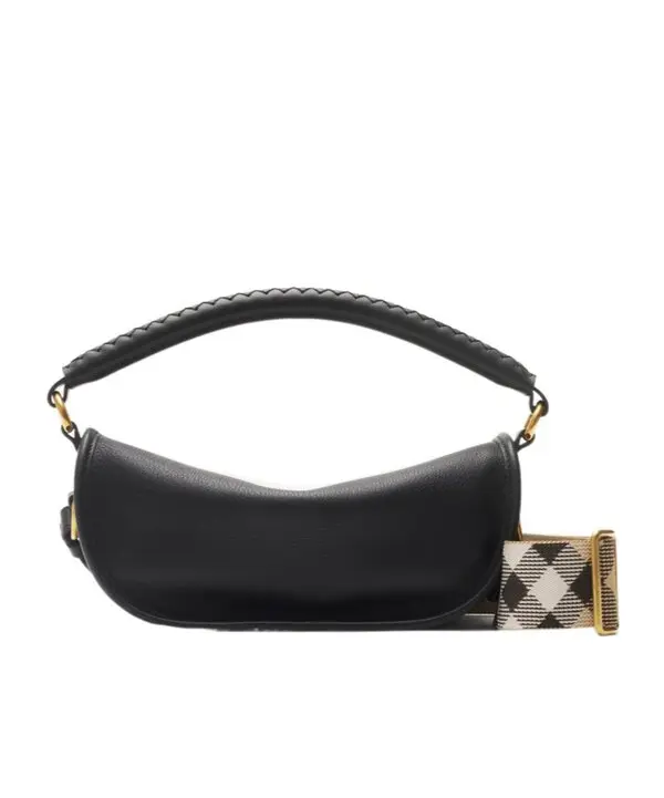Burberry B-clip Zipped Shoulder Bag - Black