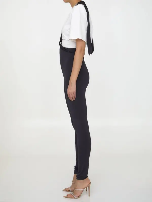 Attico Ruby Cut Out Detailed Halterneck-strap Leggings