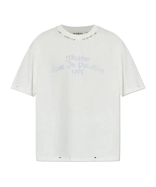 MISBHV Distressed Print T-shirt - White