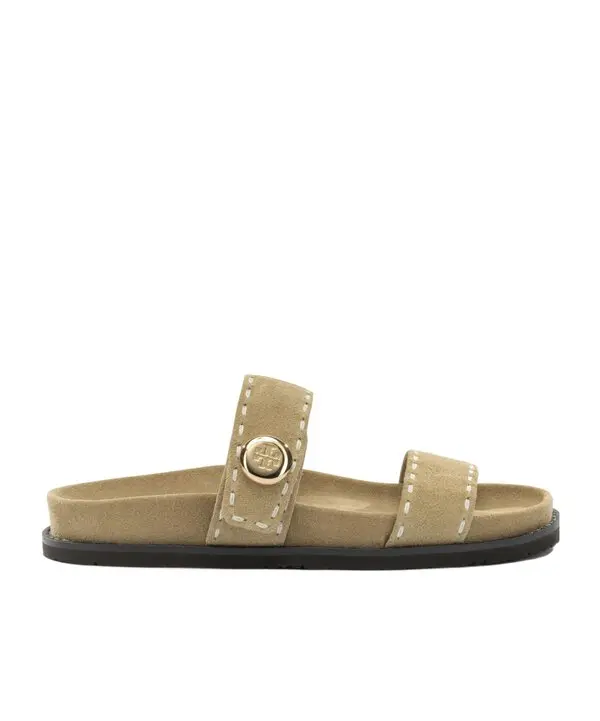 Tory Burch Romy Sport Slide Flat Sandals - Brown