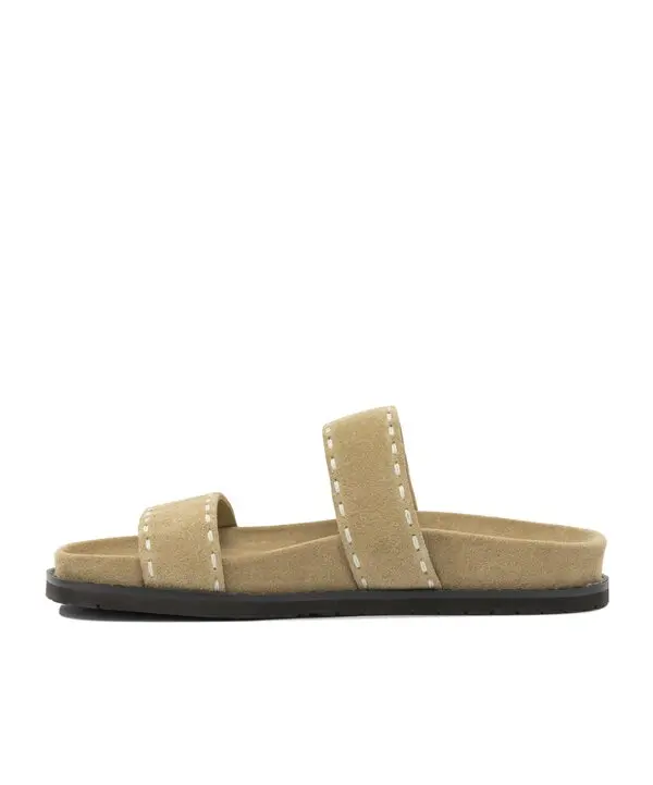 Tory Burch Romy Sport Slide Flat Sandals - Brown