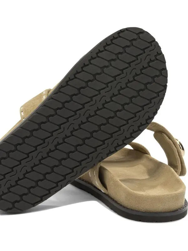 Tory Burch Romy Sport Slide Flat Sandals - Brown