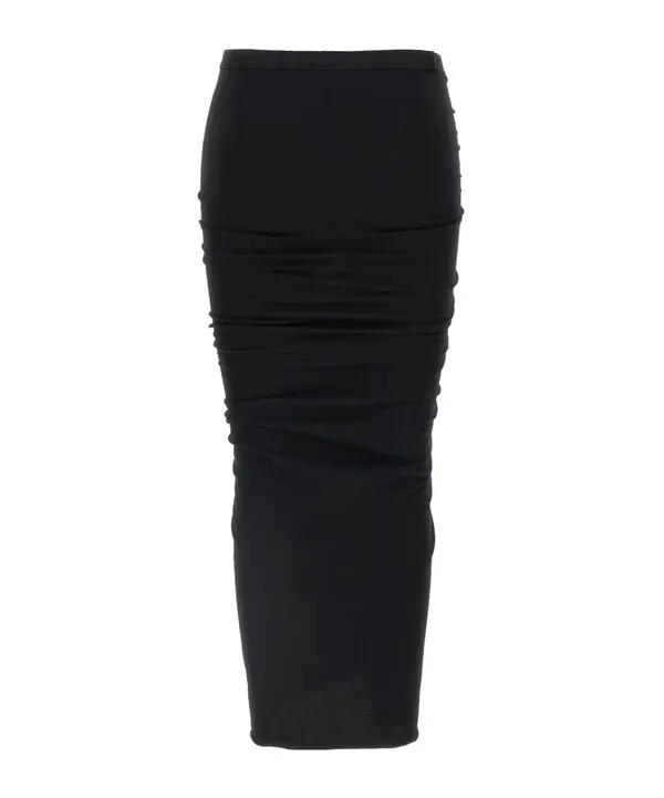 Rick Owens Drawcord Ruched Skirt