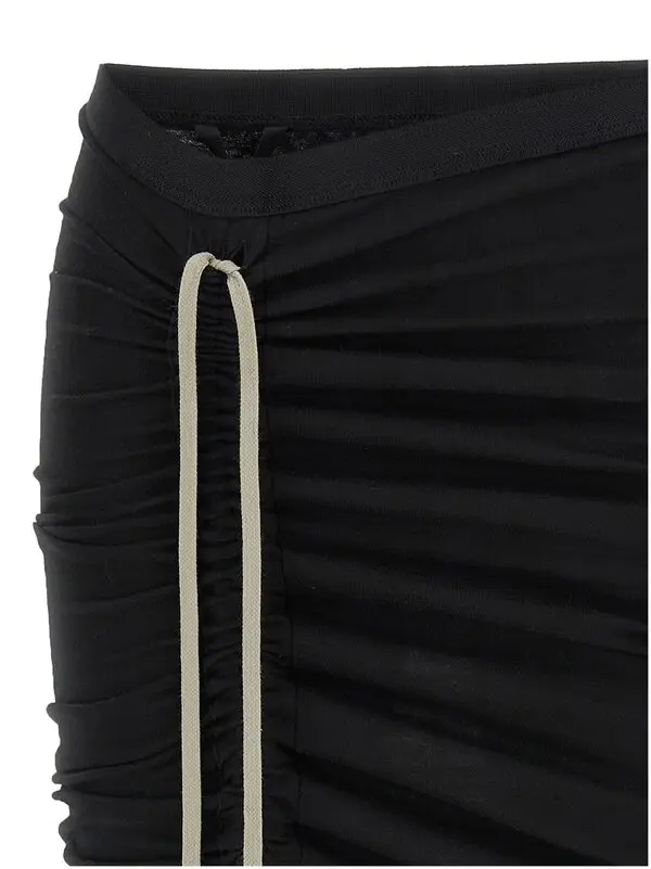 Rick Owens Drawcord Ruched Skirt
