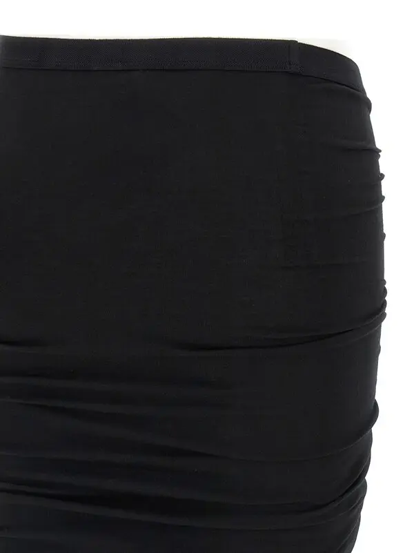 Rick Owens Drawcord Ruched Skirt