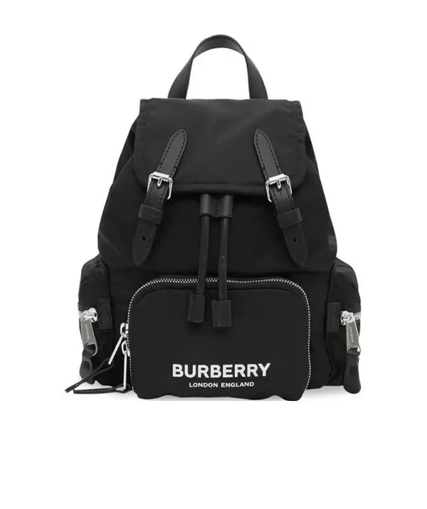 Burberry Small Rucksack In Logo Print Econyl
