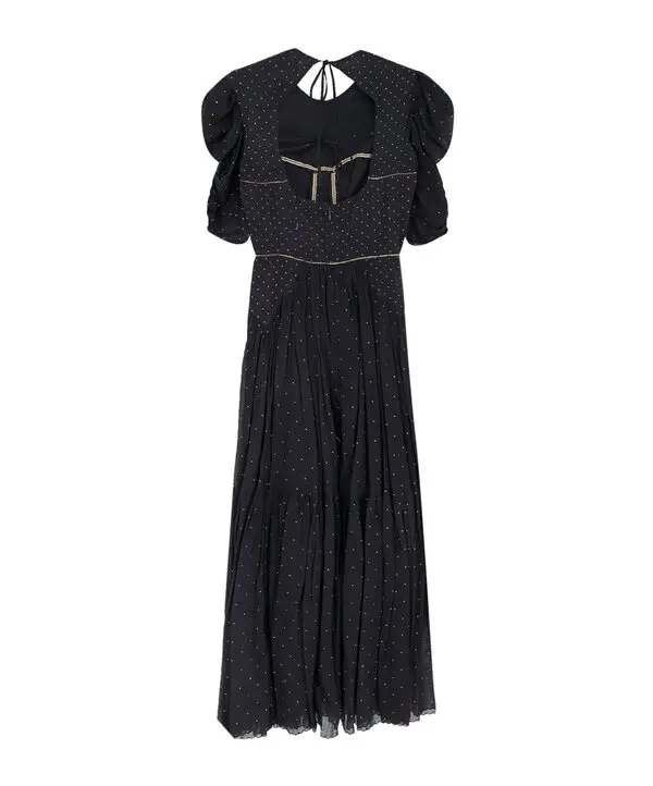 Isabel Marant Étoile Polka Dot Puff Sleeve Crewneck Dress